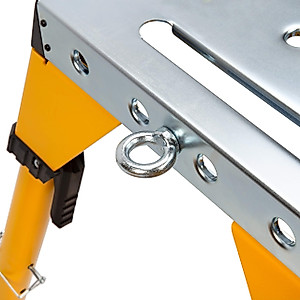 Dewalt Adjustable Height Portable Steel Welding Table and Work Bench, 18 x 46-inch Tabletop, Folding Legs, Carrying Handle, and Cord Minder