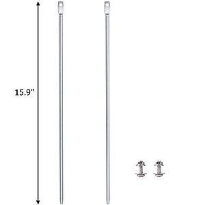 Kichwit 15.7" Metal Stakes for Yard Signs, 0.3 Inch Thickness, Stainless Steel Hardware Included