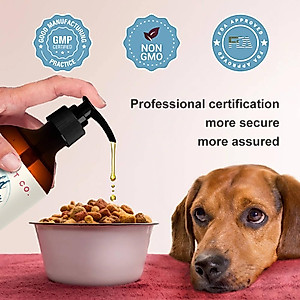 Premium Wild Alaskan Salmon Oil for Dogs & Cats 16oz Skin & Coat Natural Liquid Food Supplement for Pets, Fish Oil, Omega 3, EPA + DHA Fatty Acids for Joint Function, Immune & Heart Health!