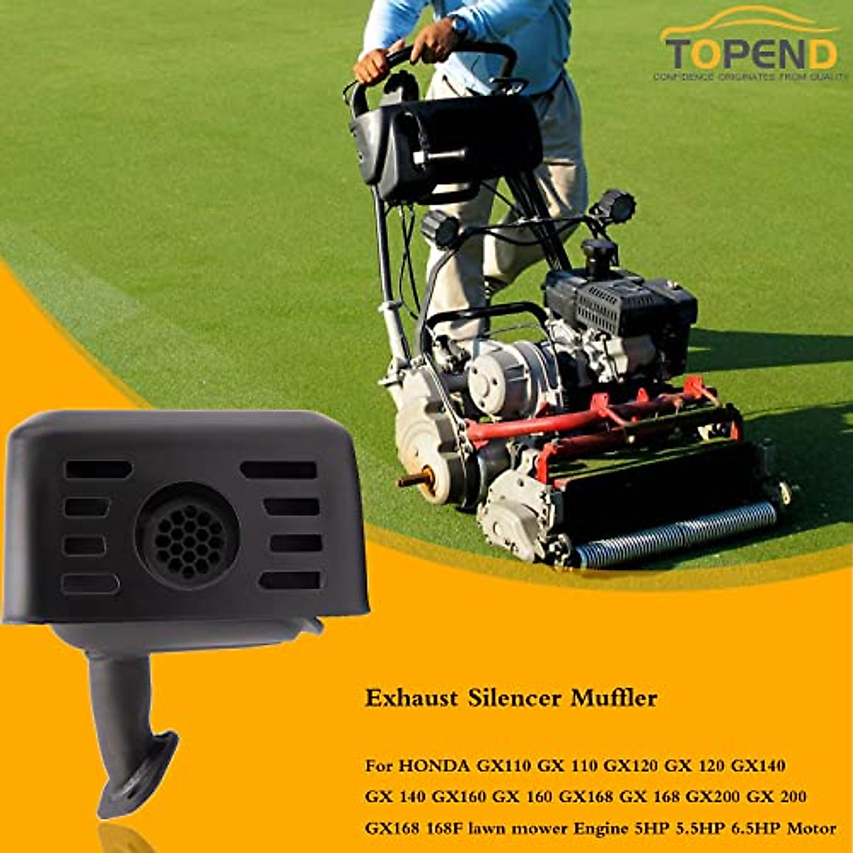 GX160 Exhaust Muffler Assembly Replaces OEM 18300-ZE1-900 18310-ZF1-000 Fit for Honda GX160 GX200 5.5HP 6.5HP Engine