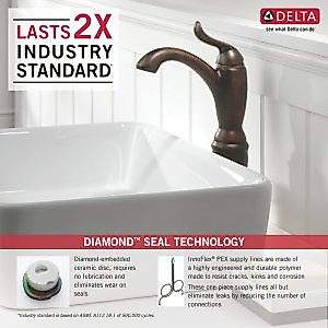 Delta Faucet Linden Vessel Sink Faucet, Single Hole Bathroom Faucet Brushed Nickel, Single Handle Bathroom Faucet, Diamond Seal Technology, Stainless 794-SS-DST