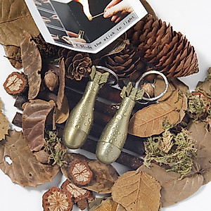 EwiutoijngiQan Permanent Match Fire Starter Permanent Match Waterproof Emergency Survival Camping Keychain Lighter for Outdoor(No Oil) (Silver-5pcs)