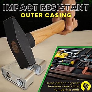 Britanium® BRP/74 [Armoured] Shipping Container Padlock - [Anti Drill Cylinder] - Heavy Duty Lock for Storage Unit, Motorbike, Shed & Garage Silver