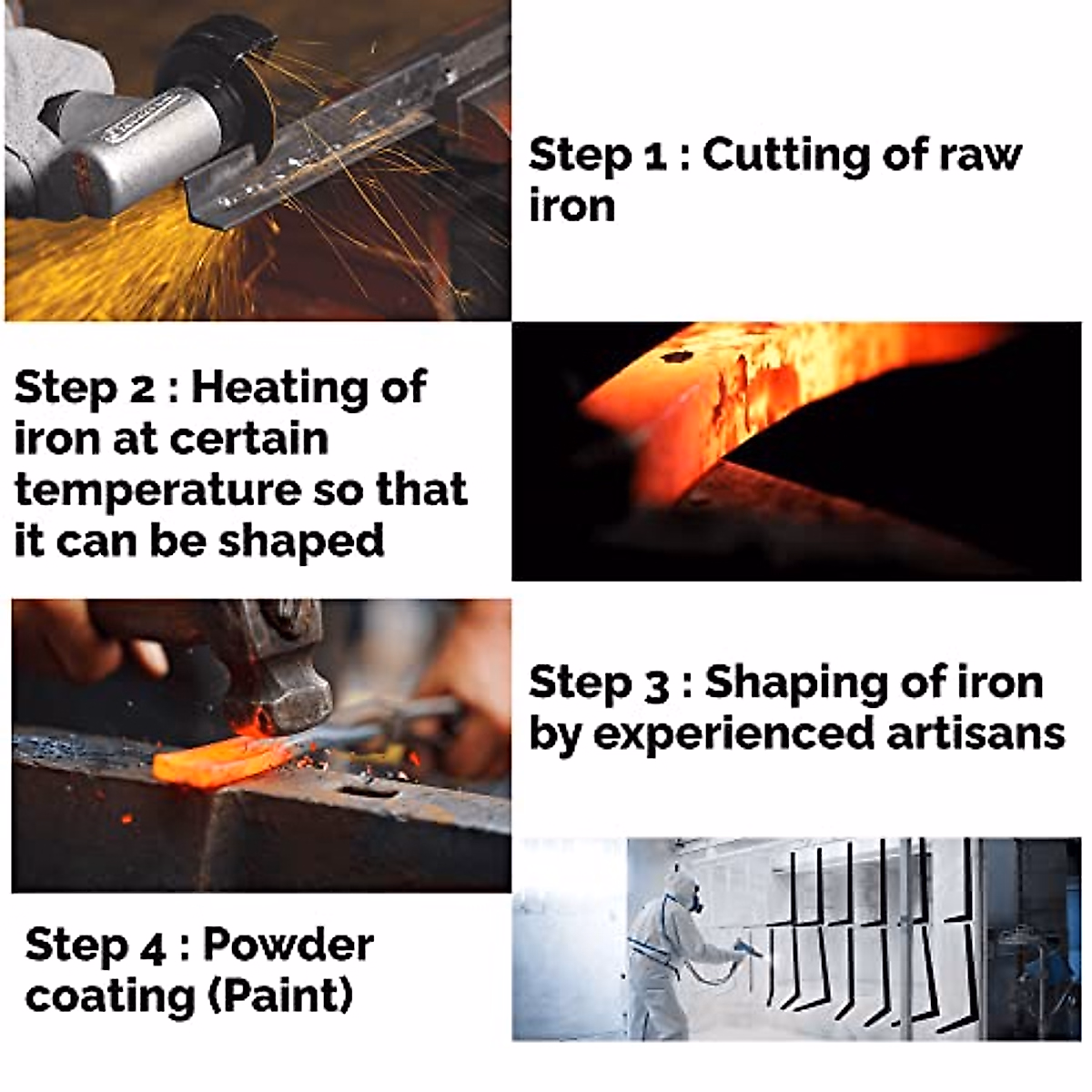 BOSKY Coat Rack Wall Mounted Heavy Duty Wrought Iron 6 Large Coat Hooks Rail | Home Decor No Rust Hooks for Hanging Clothes,Purses,Jacket,Hats,Towel (Rustic Silver)