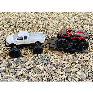 New-Ray Toy Replica 4x4 Lifted Pickup Truck with Polaris Sportsman XP1000 ATV
