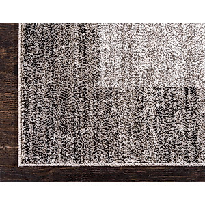 Unique Loom Del Mar Collection Area Rug - Abigail (2' 2" x 3' 1" Rectangle, Light Gray/ Black)