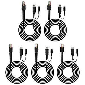 WUHAO USB Cable for Zebra DS3678-SR DS3678-DP LI3608 LI3678 DS3600 DS3608 DS8108 Barcode Scanner,CBA-U42-S07PAR USB Cable USB-A to RJ-45 3M/9.8FT Straight 12V (1)
