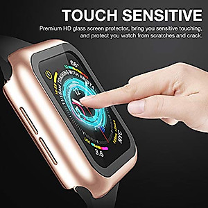Case Compatible with Apple Watch 38MM Series 3/2/1/ with Built-in Tempered Glass Screen Protector, All-Around Ultra-Thin Bumper Full Cover Hard PC Protective Case for iWatch