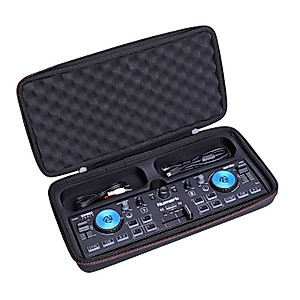 LTGEM EVA Hard Case for Numark DJ2GO2 or Numark DJ2GO2 Touch – Compact 2 Deck USB DJ Controller (Black)