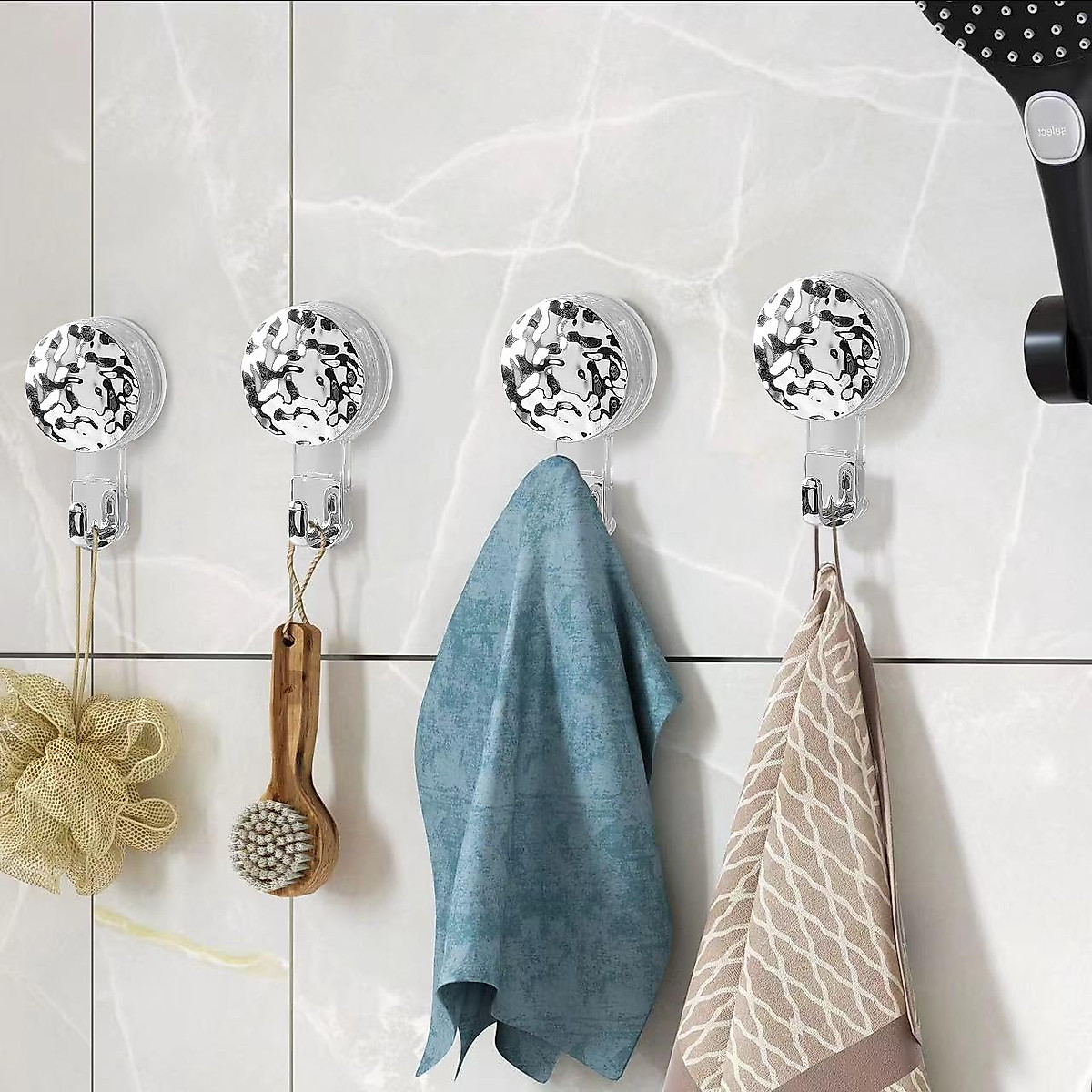 1 Piece of 2024 New Vacuum Suction Cup Hook No Drilling Holes Easy to Install. Hooks for Bathroom,Shower Room,Living Room,Bedroom,Kitchen,Hotel, Indoor,Store, Window Glass,Removable and Reusable
