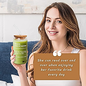 Thank You Gifts for Women, Boss, Manager, Nurse, Her, Mom - Chaos Coordinator - Coworker Birthday Gifts, Boss Lady Gifts for - Teacher Office Can Glass