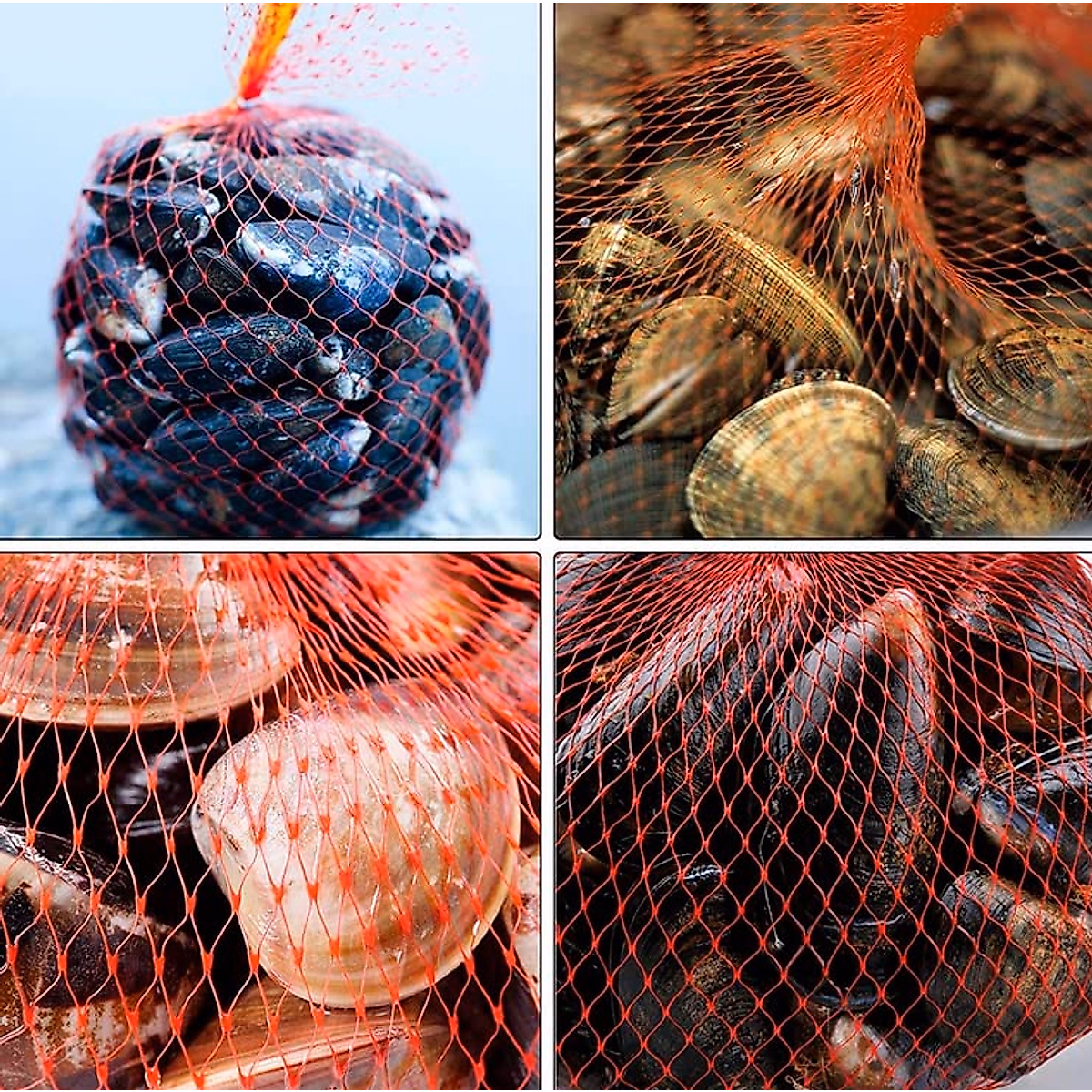 MJJLT Sajid Rana 100pcs 14.5'' Red Reusable Nylon Mesh net Produce Grocery Toys Fruits Vegetables Storage Poly Bags