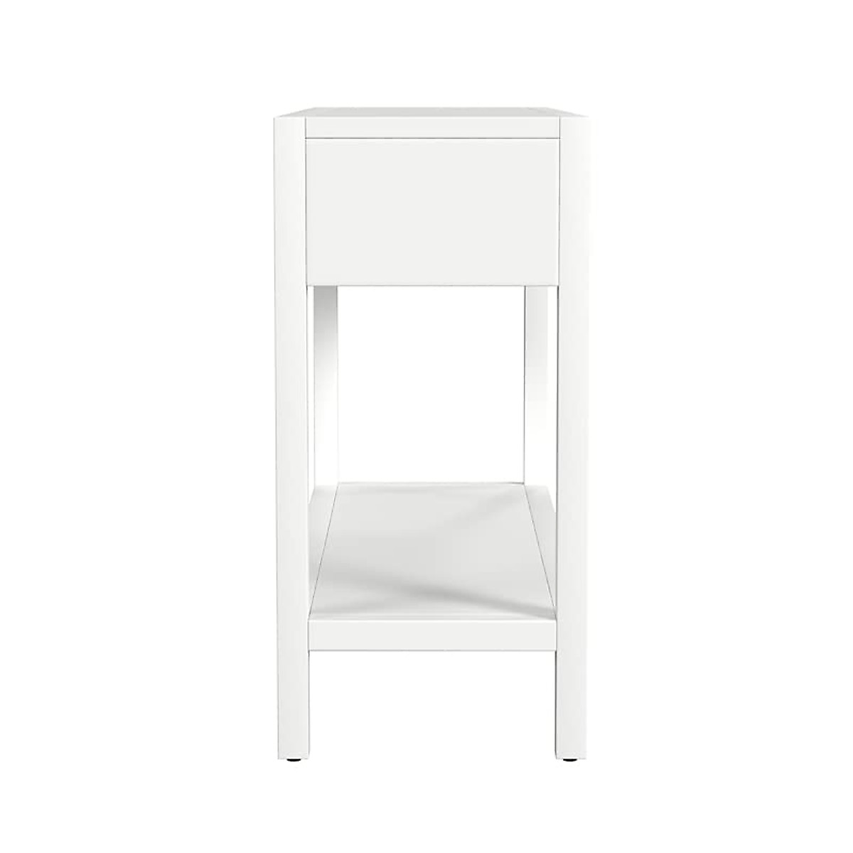 BOWERY HILL Modern 44" Two Drawer Wood Console Table - White