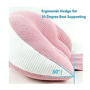 Side Sleeper Pregnancy Pillow, Side Sleeper Maternity Belly Support Pillow, Pregnancy Double Wedges for Body, Belly, Back Support, Maternity Pillow with Detachable Wedges