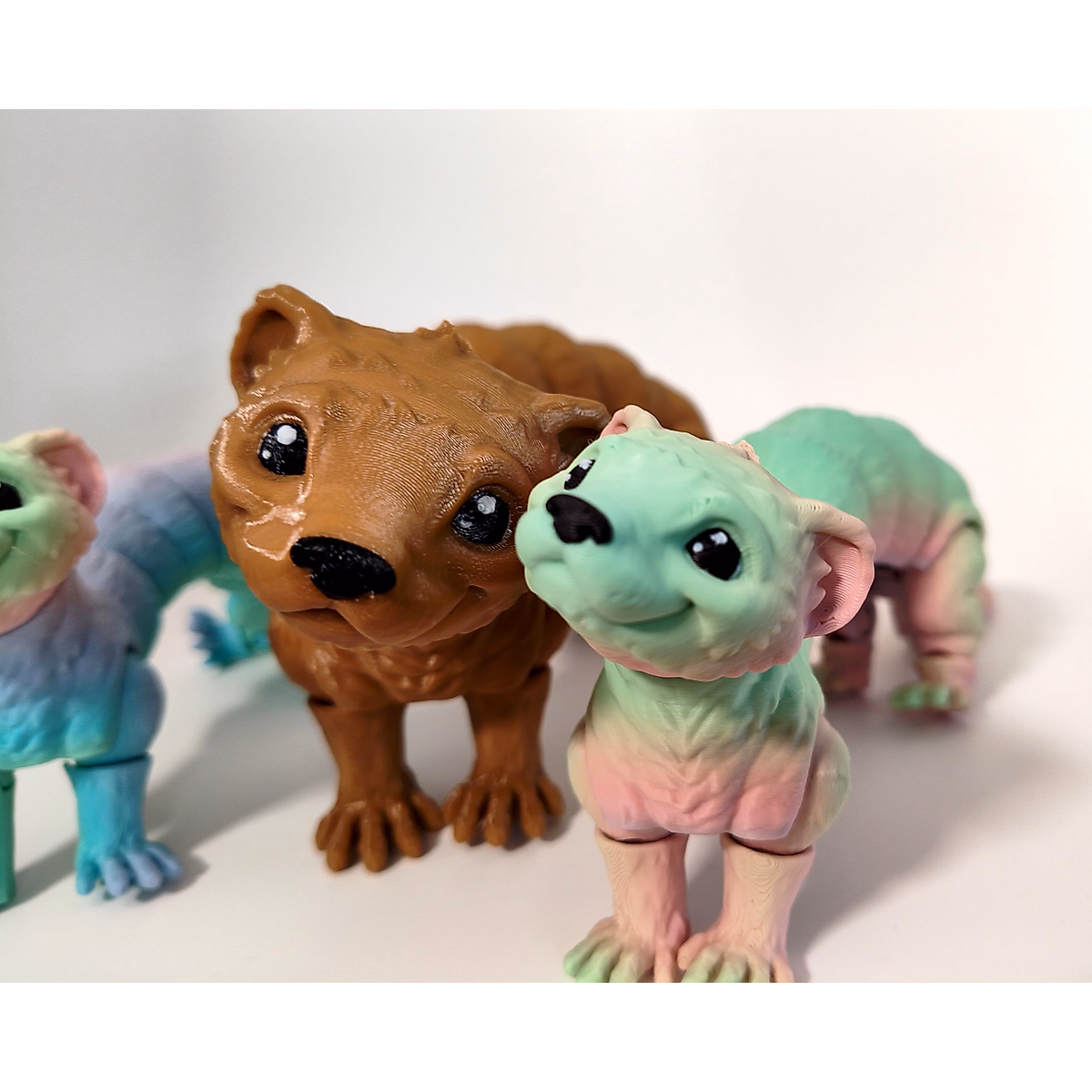 Ferret Fidget Adorable Sensory Toy Desktop Fidget, ADHD Fidget - 3D Printed for Adults and Teens (Small, Black)