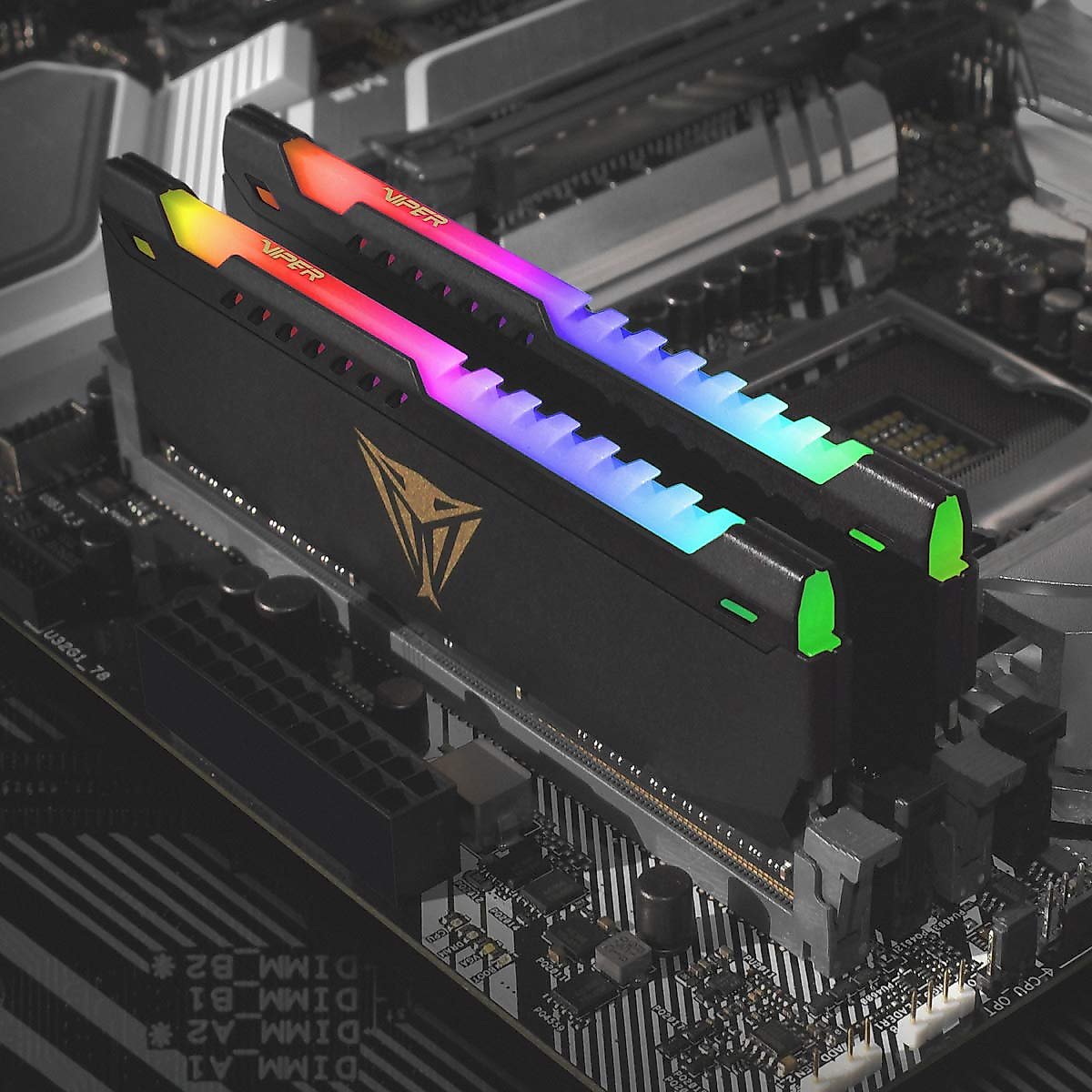 Patriot Viper Steel RGB DDR4 RAM 32GB (1X32GB) 3600MHz CL20 1.35v UDIMM Desktop Gaming Memory Module Compatible with XMP - PVSR432G360C0
