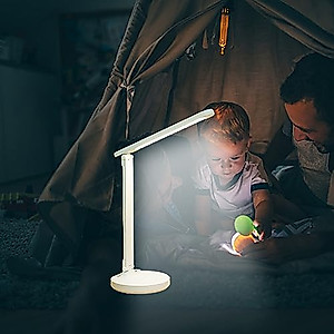 ADWOA LED Desk Lamp, Desk Light with Flexible Arm, Modes Dimmable Double Head Desk Lamps for Home Office Workbench Reading Feature, Desk Light for Home/Office/Drafting/Reading (White)