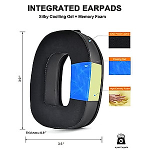 A50 Gen 4 Mod Kit - defean Replacement Earpads and Headband Compatible with Astro A50 Gen 4 Headset,Ear Cushions, Upgrade High-Density Noise Cancelling Foam, Added Thickness (Black Silky Cool Fabric)