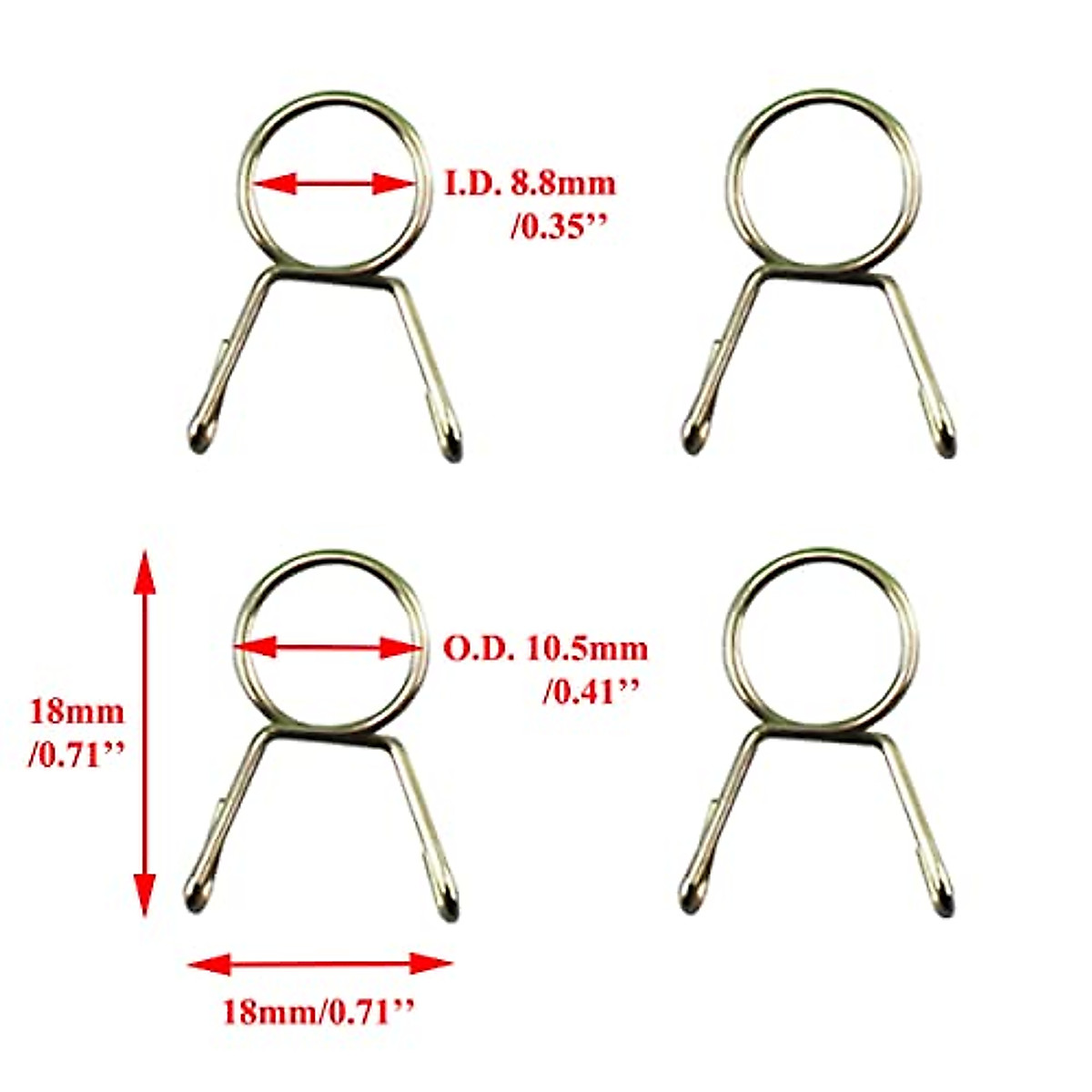 PRO BAT 16.4-Ft Length Stretchy 0.2'' I.D. Fuel Line+20pcs 0.35" I.D. Hose Clamps+2pcs Fuel Filters for ATV Dirt Bike Go Kart Moped Pocket Bike Most Chinese Scooter Stratton Small Engines, Blue