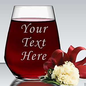 My Personal Memories, Personalized 15oz Stemless Wine Glass - Engraved With Your Custom Text