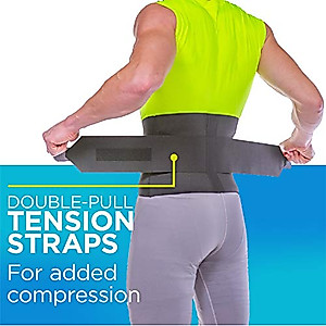 BraceAbility Elastic & Neoprene Compression Back Brace | Lumbar, Waist and Hip Support Belt for Sciatica Nerve Pain, Low Back Ache & Pain Relief while Sleeping, Working, Exercising, Walking (Large)
