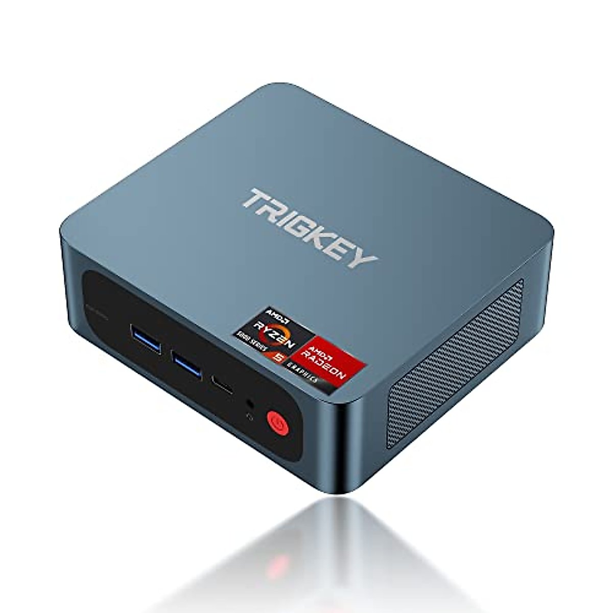 TRIGKEY Desktop Computer Ryzen 5 5500U(6 Cores, 12 Threads) 16GB DDR4 500GB M.2 NVME(Max 2200MB/S) SSD Gaming S5 Mini Computer W11 Pro. Wi-Fi 6/Bluetooth 5.2/4K@60Hz/Dual HDMI/USB 3.0 Micro PC