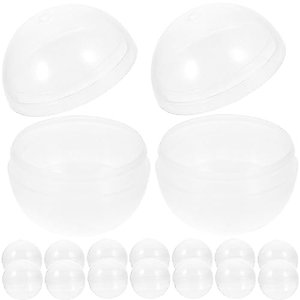 Gumball Machine Capsules 50pcs Small Round Capsules 50mm Clear Containers Empty Fillable Capsules Twisted Balls for Gumball Vending Machines Surprise Gift Plastic Ball Favor