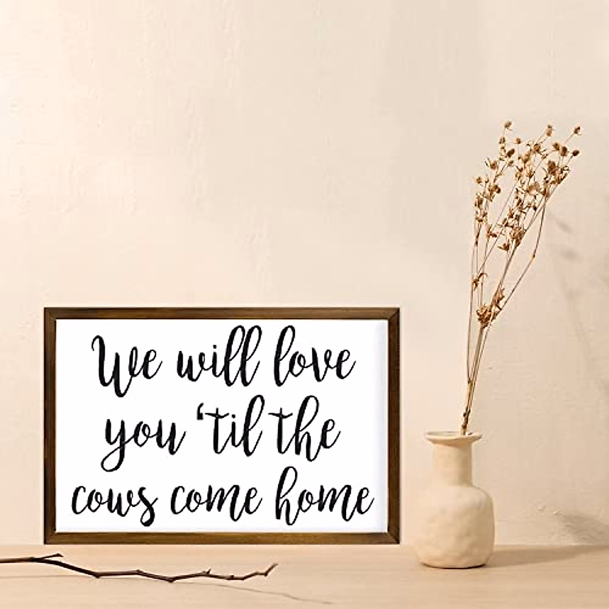 MiEoly We Will Love You Til The Cows Come Home, Nursery Sign, Farm Theme Nursery Decor, Farmhouse Nursery Decor, Farm Nursery Sign, Baby Boy Gift