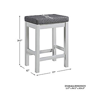 Homelegance 4-Piece Counter Height Dinette Set, White