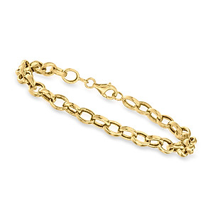 Canaria 10kt Yellow Gold Cable-Link Bracelet. 7 inches