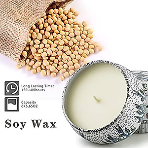 Scented Candles Gift Set, Natural Soy Wax, Stress Relief Gifts for Women, 6 Pack 5.65Oz Aromatherapy Candle, 150H Lasting Burn, Ideal Gifts for Birthday, Mother's Day, Thanksgiving