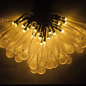 Solar Powered String Lights Mayoya 30 LED 20 Ft Outdoor Solar String Lights Waterproof Decorative Lightings for Home Patio Garden Lawn Yard Party Wedding (Warm White)