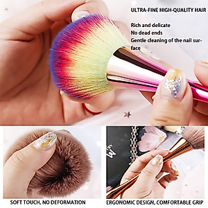 Large Powder Mineral Brush Nail Art Dust Brush Foundation Makeup Brush Powder Brush and Blush Brush for Daily Makeup (colour)