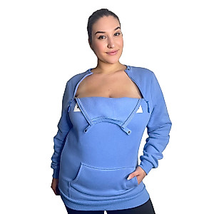MandMcares Plus Size Sweater| Dialysis shirts with zipper| Hemodialysis clothing | Chemowear Chest Port Access Shirt for Men and Women 1XL
