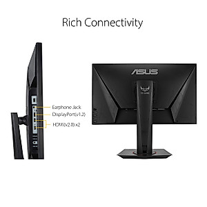 ASUS TUF Gaming 24.5” 1080P HDR Monitor VG258QM - Full HD, 280Hz (Supports 144Hz)(Renewed)