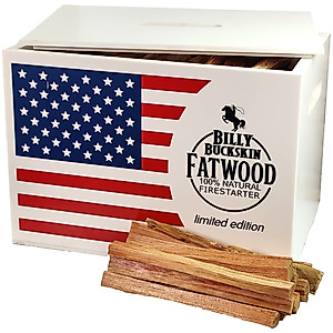 Fatwood Fire Starter Sticks (10 lb Box) - All Natural Resin-Rich Fatwood for Wood Stoves, Fireplaces, Campfires | Easy & Safe Fire Logs, Long-Lasting Firewood, 140 Sticks