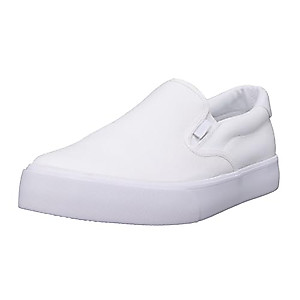 Lugz | Clipper Casual Sneakers for Men | Slip On Shoes for Men | Everyday Men Footwear, White/White, 9