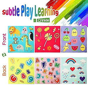 YOGINGO Baby Toys 6 to 12 Months - Baby Tissue Box Toy - Montessori Toys for 1 Year Old, Soft Stuffed High Contrast Crinkle Infant Sensory Toys, Boys&Girls Toddler Early Learning Toys Baby Gifts