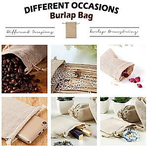 ANPHSIN 75 Pcs Small Burlap Gift Bags with Drawstring - 5.4" x 3.7" Burlap Favor Sacks, Mini Gift Wrapping Bags for Wedding Baby Shower Classmates Festival Party Favors, DIY Craft
