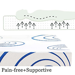 TMEOSK Full Size 8 Inch Mattress Gel Memory Foam Mattress with Bamboo Charcoal Infused, Cooling Sleeper, Balance Support for Bedroom Pressure Relief - Medium Comfortable (Full)