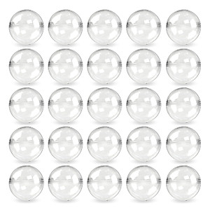 Capsule Vending Machine Round 50 pcs 1.1 inch - Gumball Machine Capsules Bulk Clear Container - Easter Basket Stuffers Birthday Gifts Pinata Stuffers DIY Craft Supplies - Clear Capsules Empty