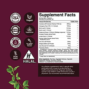Kidney Support Supplement - High Strength Kidney Cleanse, Detox & Repair Cranberry Extract Capsules with Uva Ursi, Stinging Nettle & Java Tea - Urinary Tract Health & Bladder Cleanse Support - 60 Caps