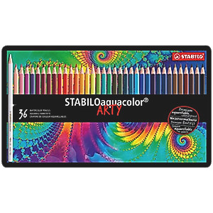 STABILO Aquacolor Colored Pencil Set, 36-Colors (1636-5)