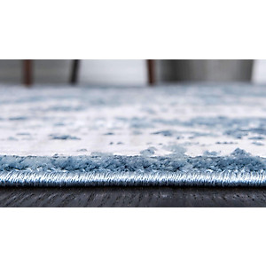 Unique Loom Aberdeen Collection Area Rug - Stanhope (4' 1" x 6' 1" Rectangle, Blue/ Gray)