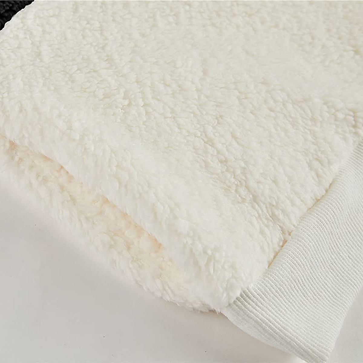 ZHICHUANG Girls Fall Winter Hooded Sweatshirt Leopard Wool Warm Zipper Neck Pockets Pullover Coat 3-9 Years (Black, 7-8 Years)