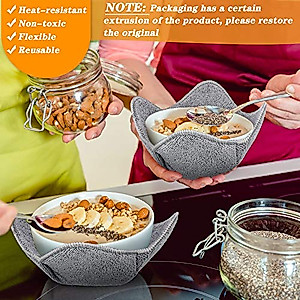 8 Pieces Bowl Holders Microwave Safe Bowl Pot Holder for Hot Soup, Food, Meals (Grey)