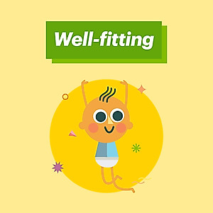 Babyganics Baby Diapers, Size 3 (16-28 lbs) 184 Count- Ultra Absorbent, Unscented, Made without Chlorine, Latex