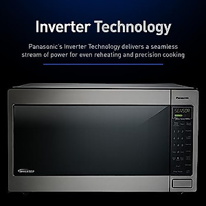 Panasonic NN-T945SF 2.2 cu.ft Inverter Countertop Microwave Oven 1250Watt Power with Genius Sensor Cooking, Stainless Steel