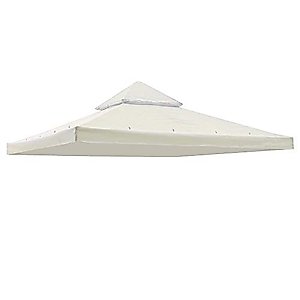 Yescom 8'x8' UV30+ Gazebo Canopy Replacement Top Cover White for Dual Tier Outdoor Patio Garden Tent Y0018T07