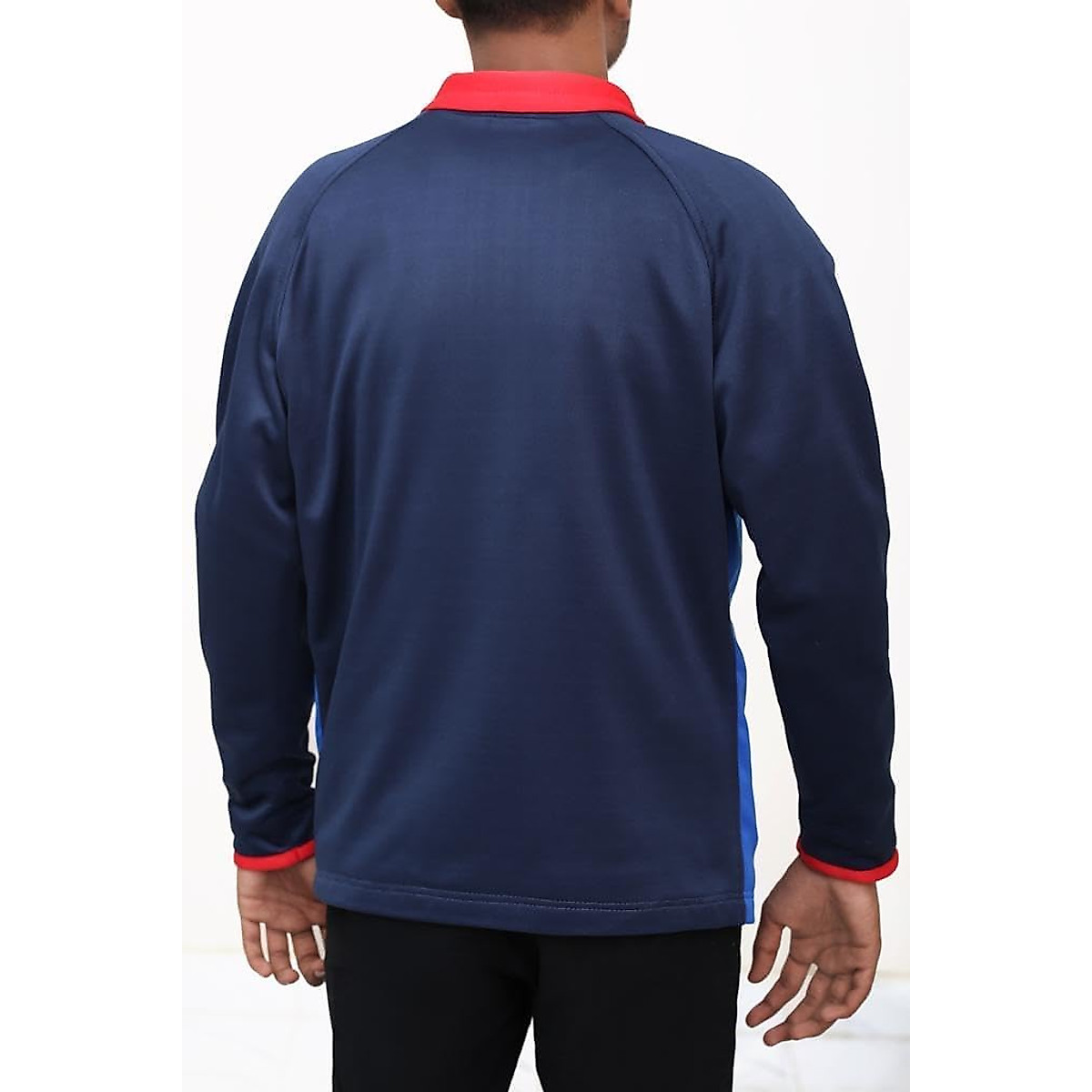 Albino Fashion Mens Track Lightweight Football Coach Track Blue Polyester Jacket (US, Alpha, Large, Regular, Regular, Blue)